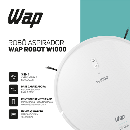 Robô Aspirador de Pó WAP Robot W1000 - Indica WAP